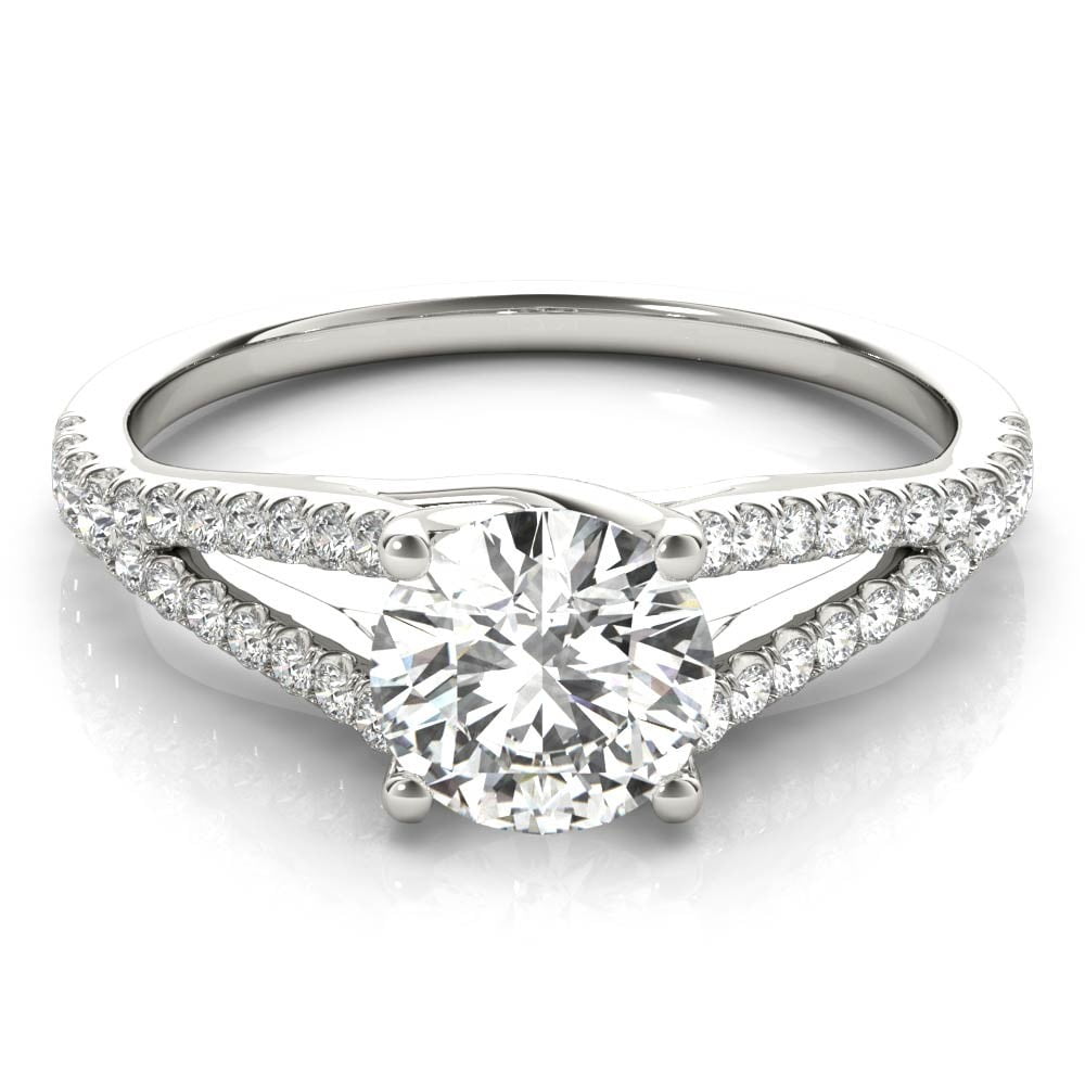 Ariana Jewel 1.9 Ct Round Cut Solitaire Diamonds Ring with Accent ...