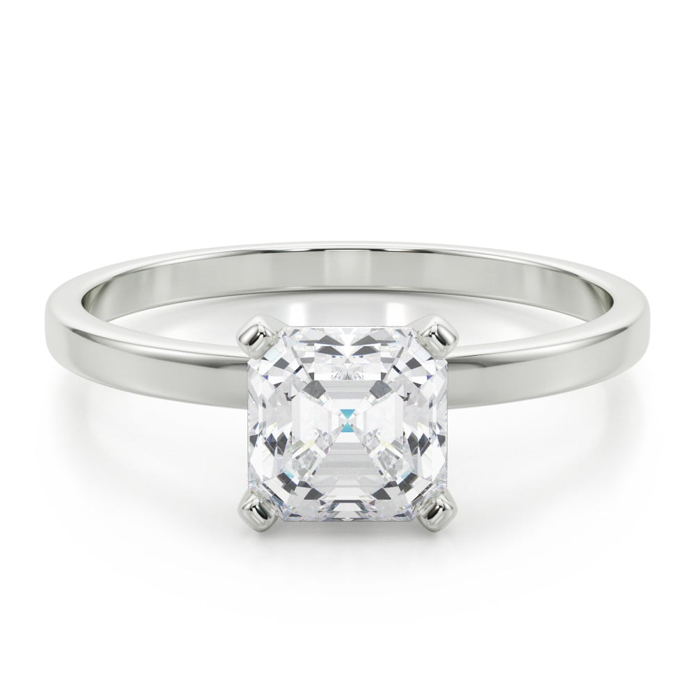 Ariana Jewel 1.93 Ct Asscher Cut Solitaire Diamond Engagement Ring ...