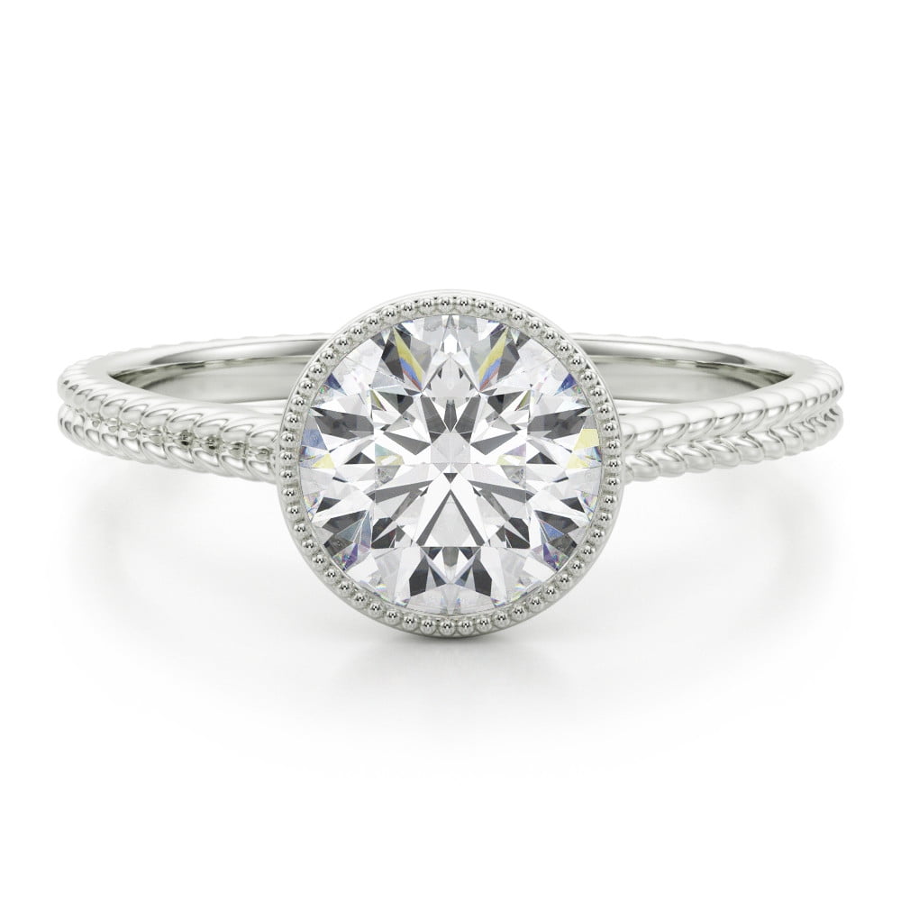 Ariana Jewel 1.93 Ct Round Cut Bead Ball Halo Diamond Ring - Lab ...