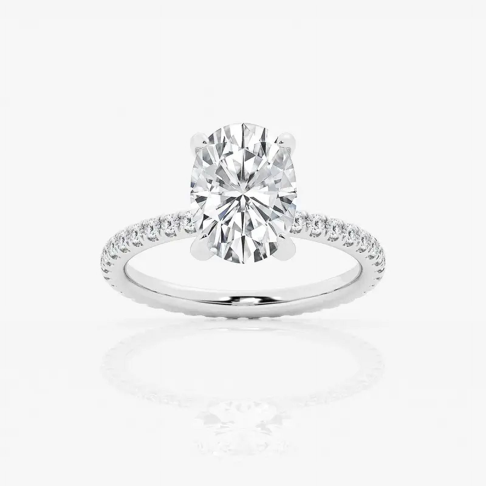 Ariana Jewel 1 Ct Round Cut Leaf Shap Diamond RIng for Her - 14K White ...