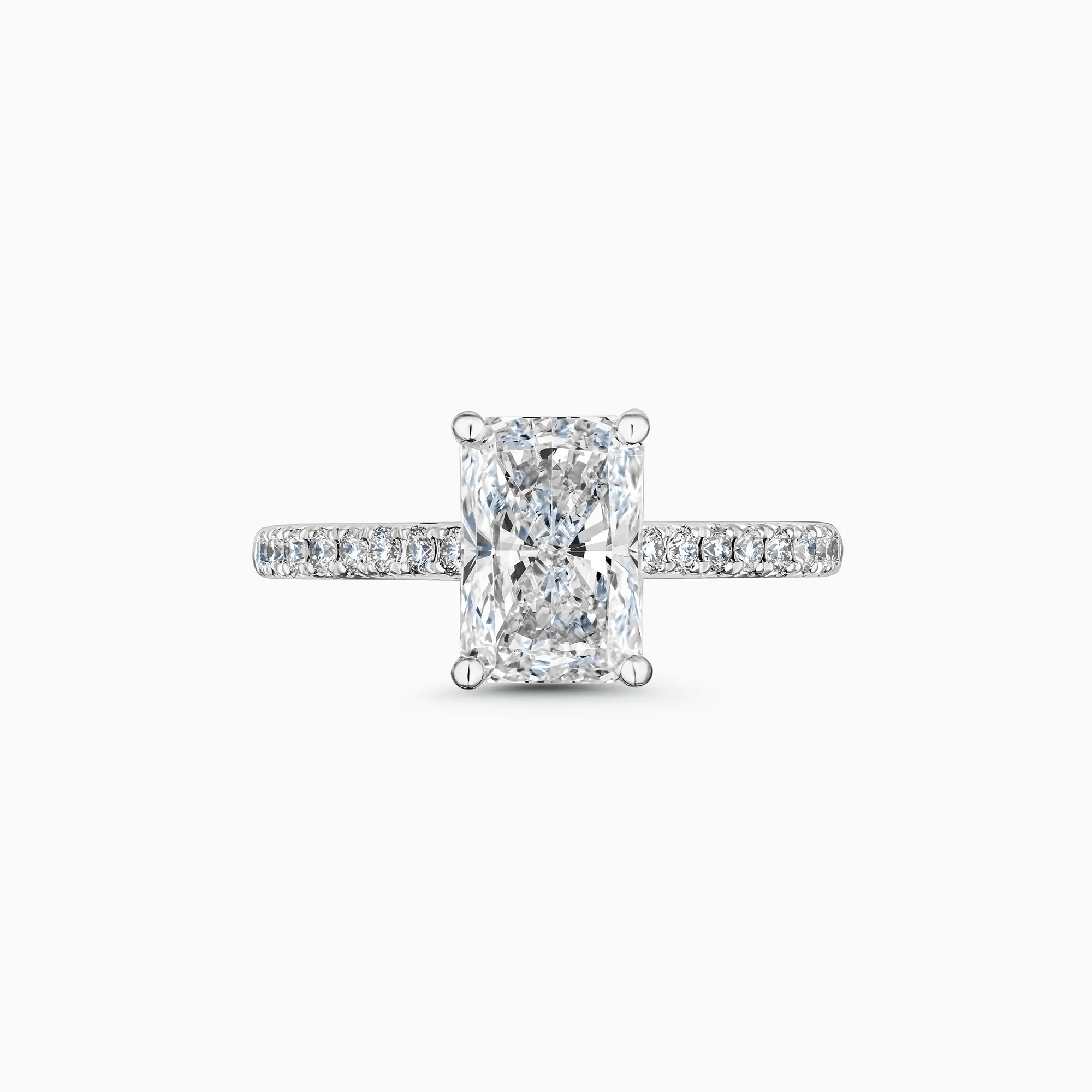 Ariana Jewel 14K Silver Anniversary Ring for Her - 2.1 Ct Radiant Cut ...