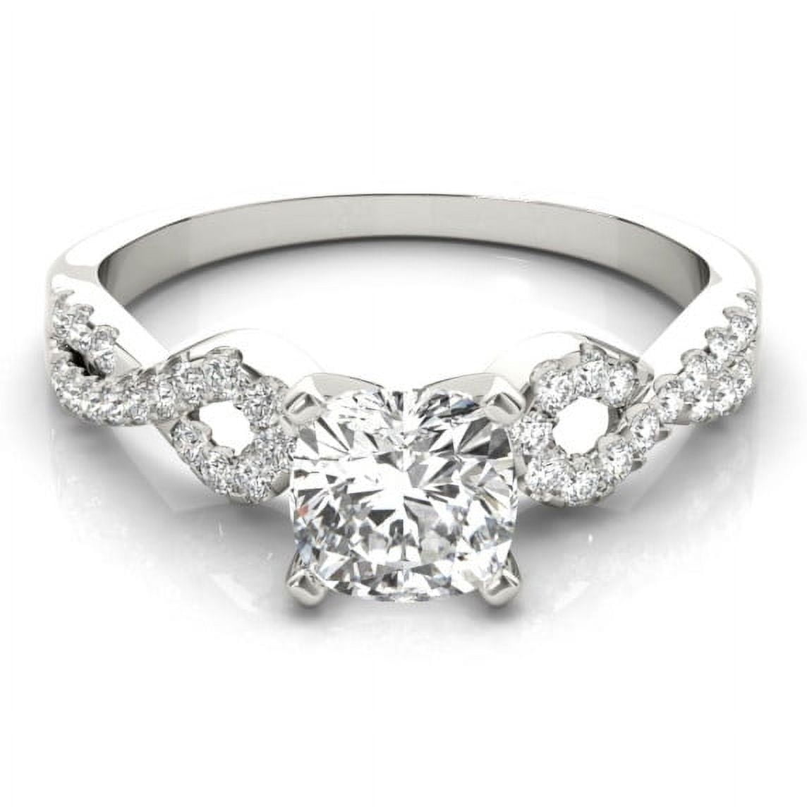 Ariana Jewel 14K White Gold Plated 1.7 Ct Cushion Cut Eternity Infinity ...