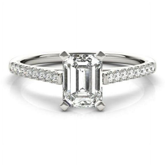 Ariana Jewel 14K White Gold Plated 1.9 Ct Emerald Cut Solitaire Ring ...
