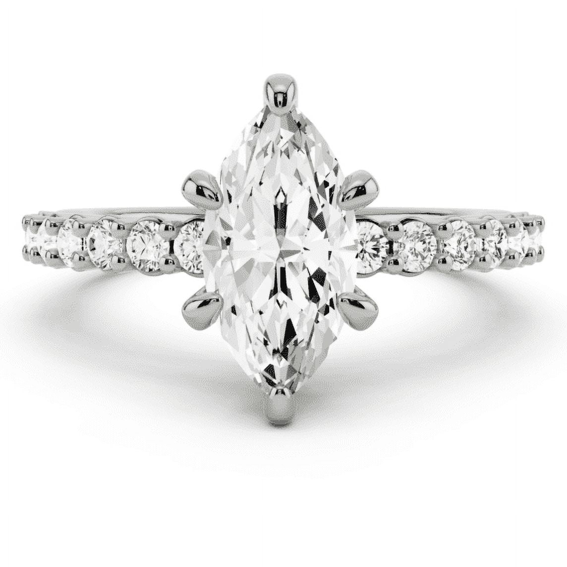 Ariana Jewel 14K White Gold Plated 1.9 Ct Marquise Cut Solitaire ...