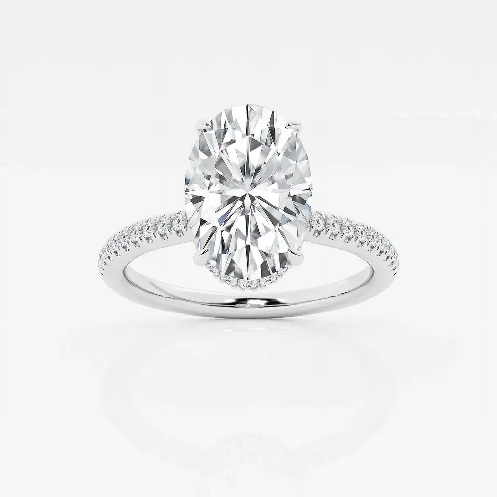 Ariana Jewel 14K White Gold Plated - 2 Ct Oval Cut Excellent Lab ...