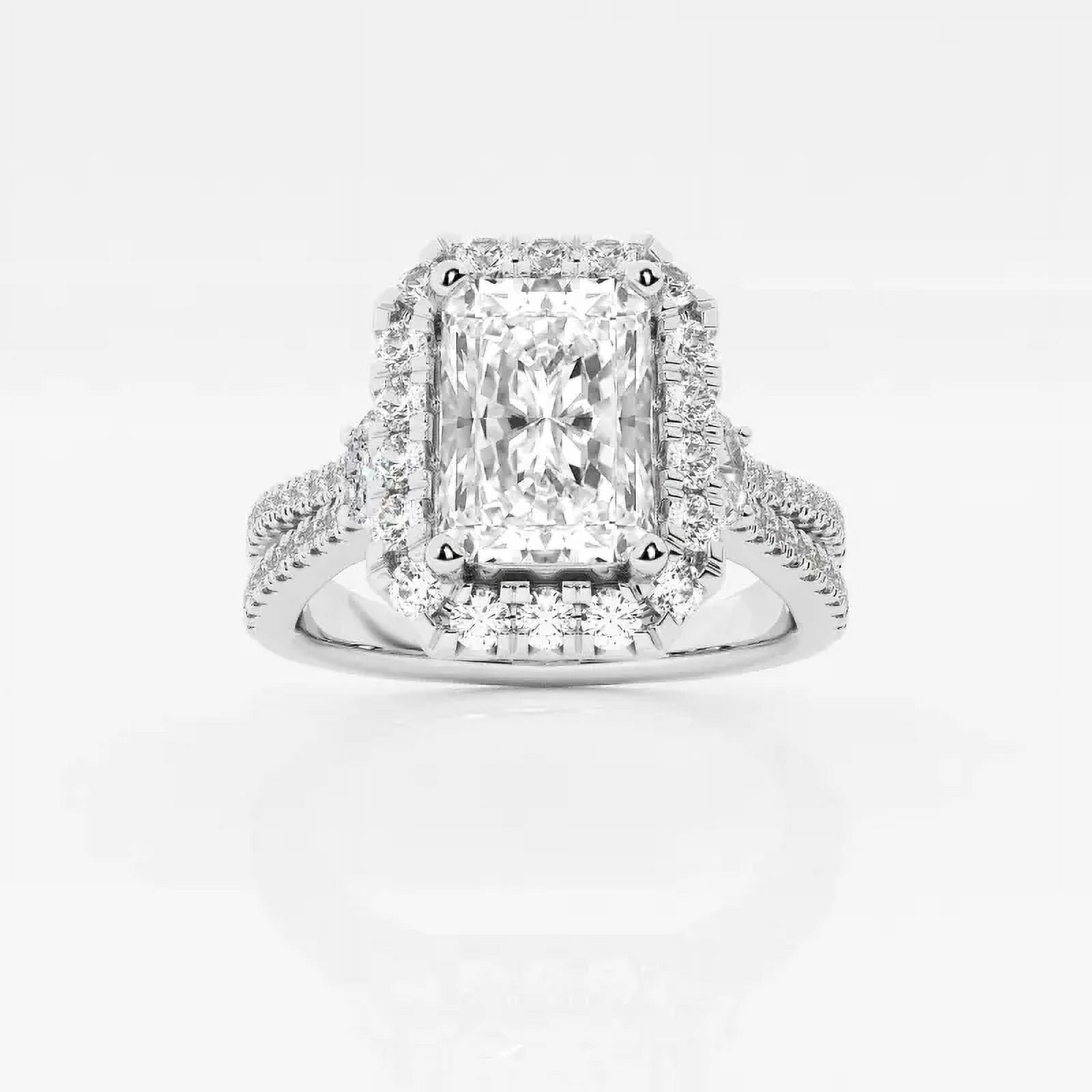 Ariana Jewel 14K White Gold Plated Diamond Ring - 1.7 Ct VVS1/D Radiant ...