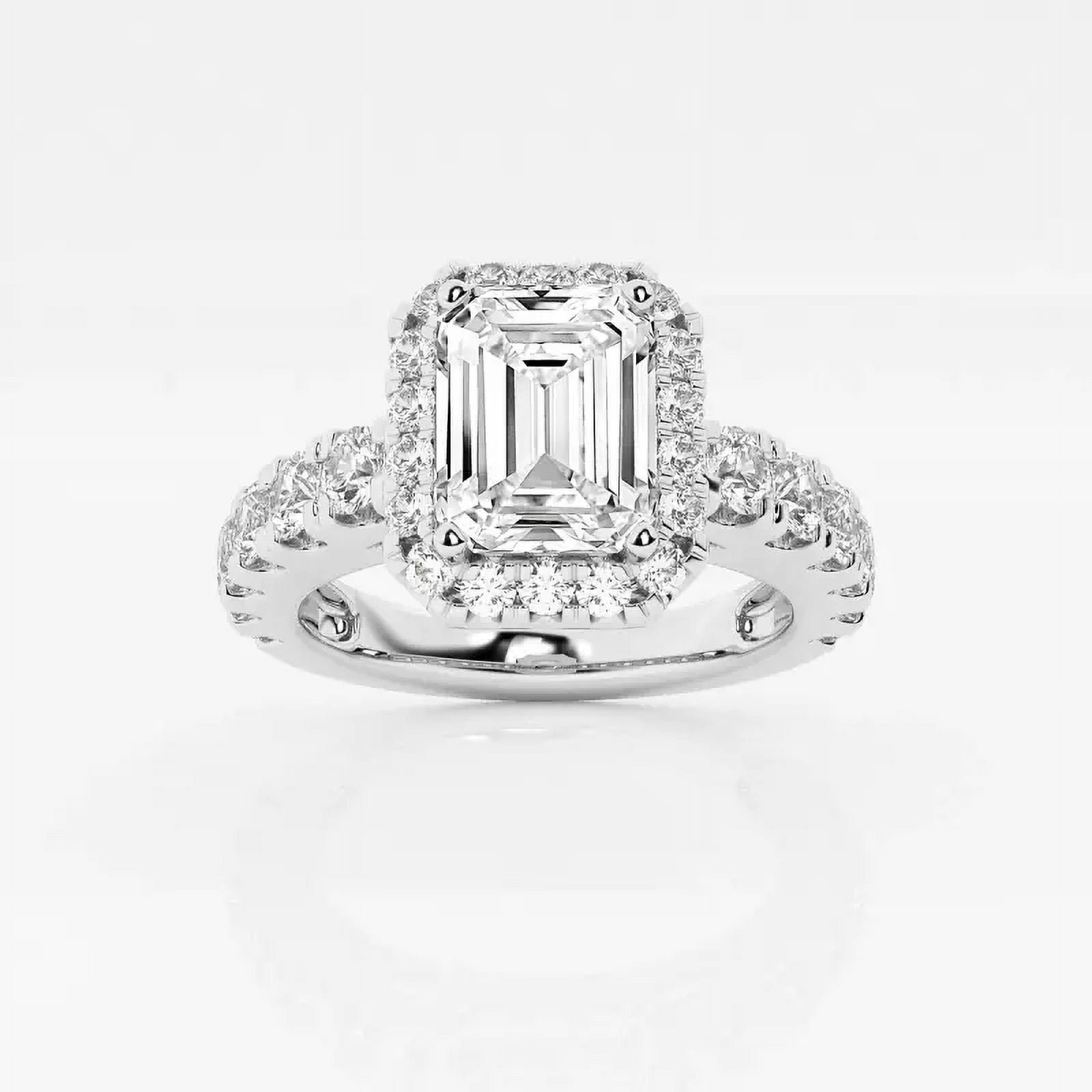 Ariana Jewel 14K White Gold Plated Diamond Ring - 2 Ct Emerald Cut 4 ...