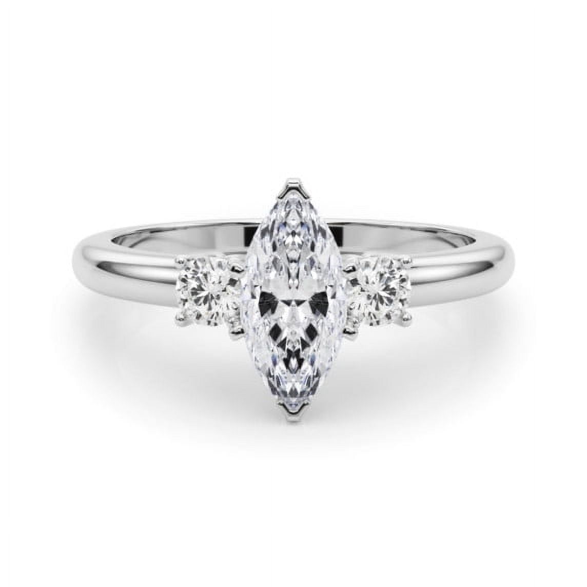 Ariana Jewel 14K White Gold Plated - Marquise Cut Solitaire Wedding ...