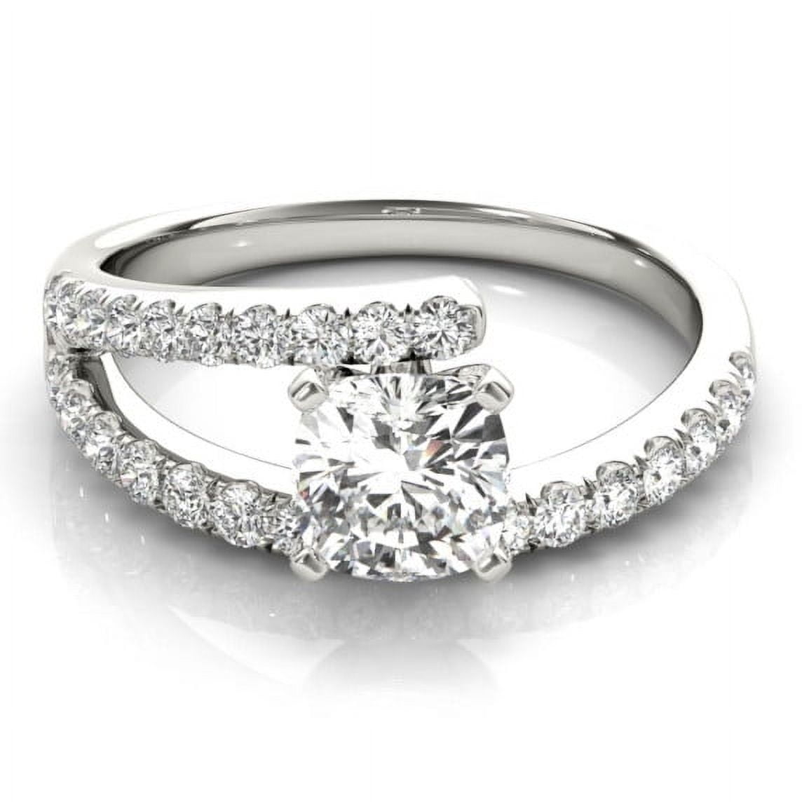 Ariana Jewel 14K White Gold Plated Rings - 1.9 Ct Cushion Cut Solitaire ...