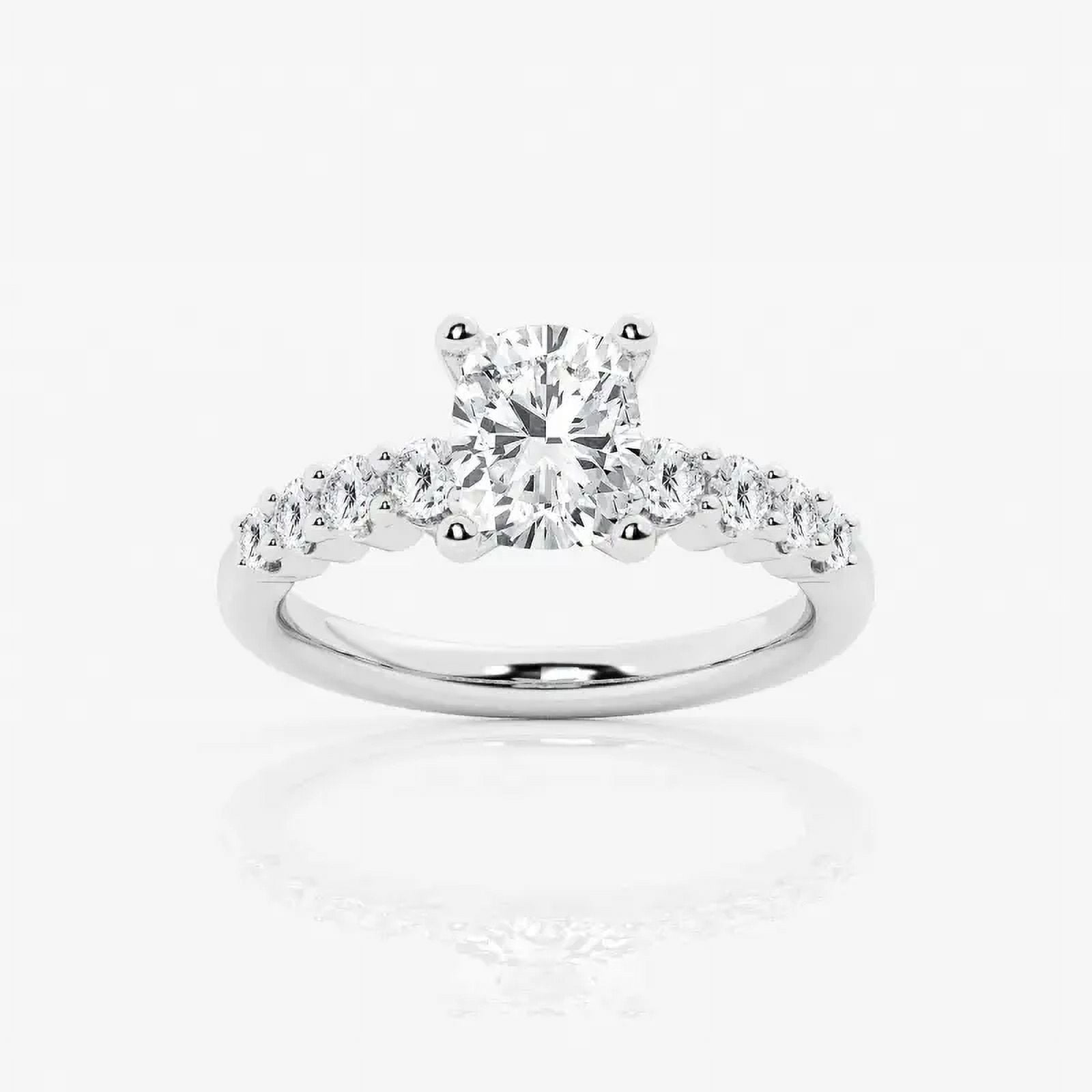 Ariana Jewel 14K White Gold Plated Rings - 2.2 Ct Cushion Cut White ...