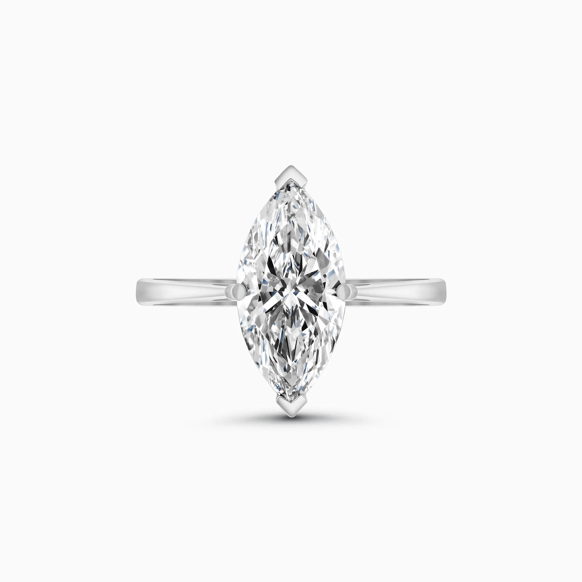 Ariana Jewel 14K White Gold Plated Rings - 2.3 Ct Marquise Cut Diamond ...