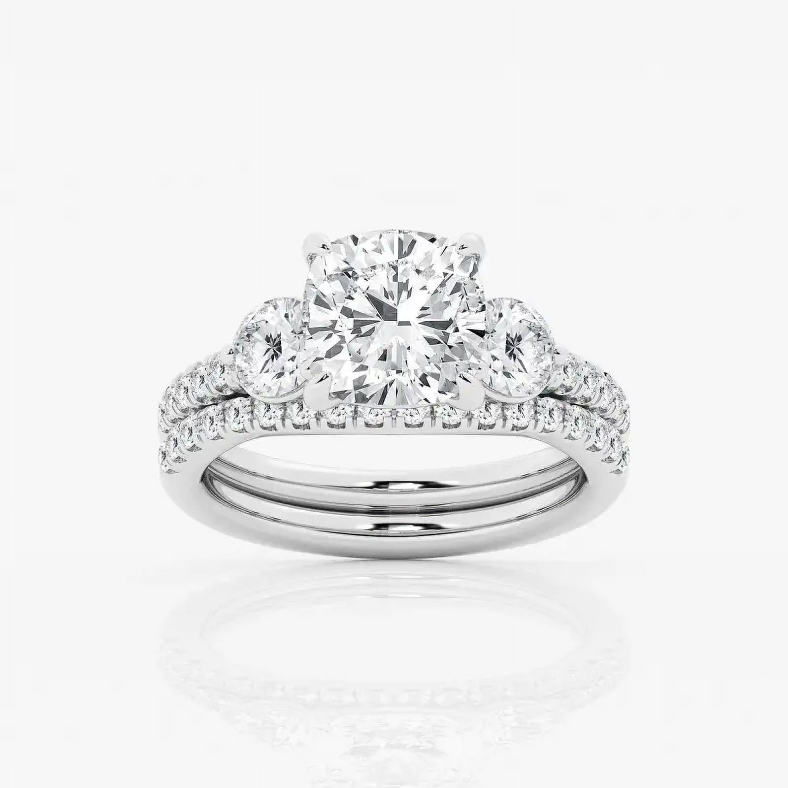 Ariana Jewel 14K White Gold Plated Rings - 2 Ct Cushion Cut Excellent ...