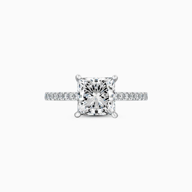 Ariana Jewel 14K White Gold Plated Wedding Ring - 2.2 Ct Princess Cut ...