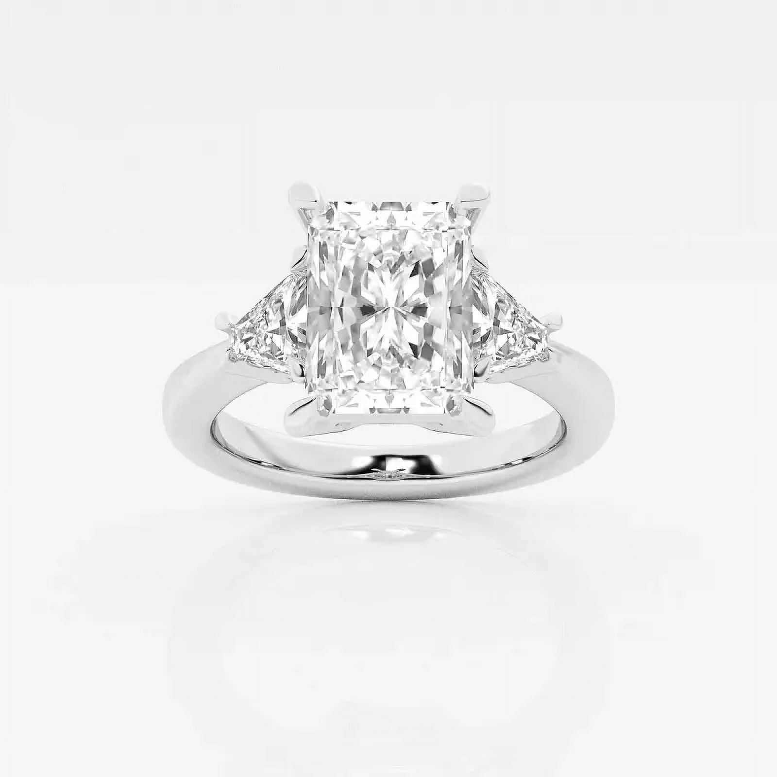 Ariana Jewel 14K White Gold Plated Women's Ring - Radiant Cut 1.7 Ct ...