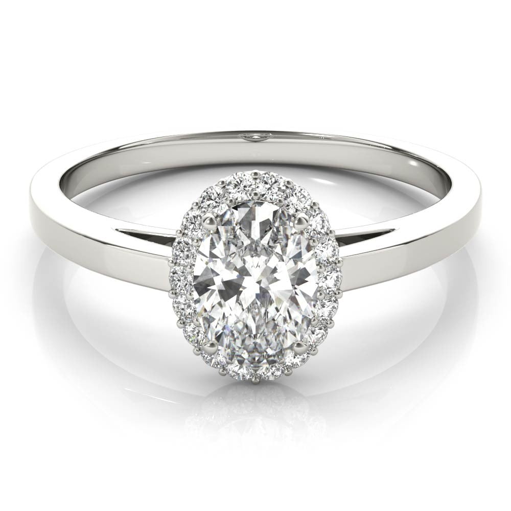 Ariana Jewel 2.1 Ct Oval Cut Halo Diamond Rings for women's - Lab ...