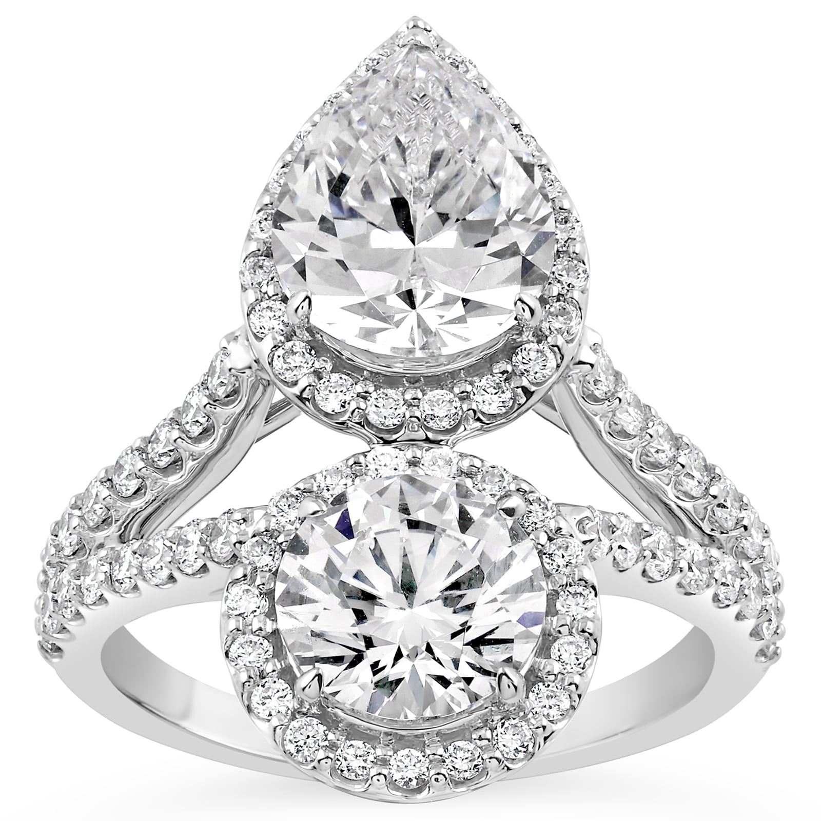 Ariana Jewel 2.1 Ct Pear Cut Lab Created Diamond EngageHimt Ring – 14K ...