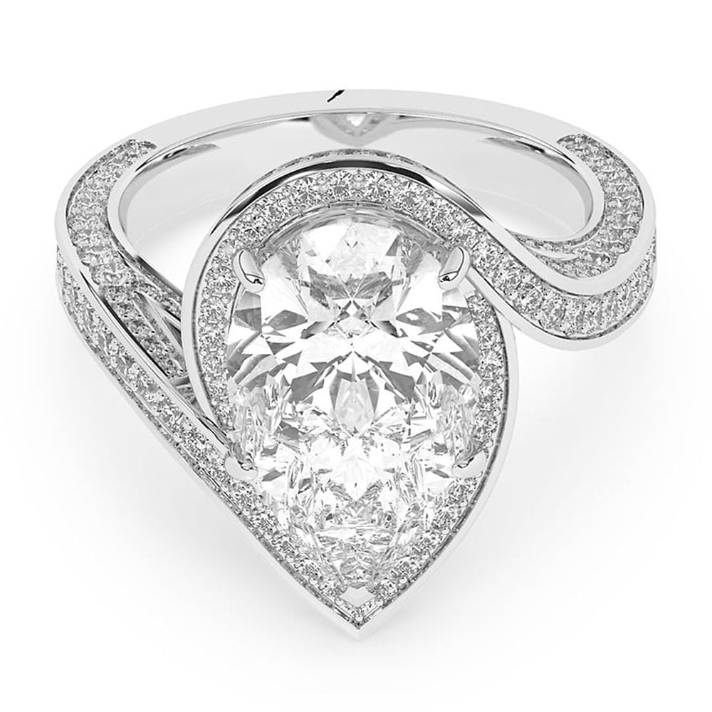 Ariana Jewel 2.1 Ct Pear Cut Solitaire Diamond Rings - Broad Eternity ...