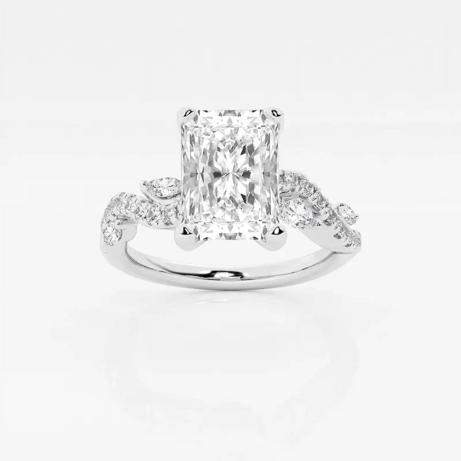 Ariana Jewel 2.1 Ct Radiant Cut Lab-Created Simulated Diamond Ring ...