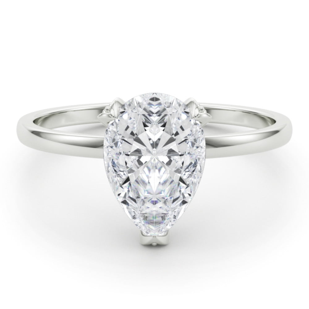 Ariana Jewel 2.2 Ct Pear Cut Hidden Diamond Ring for Her - Solitaire ...
