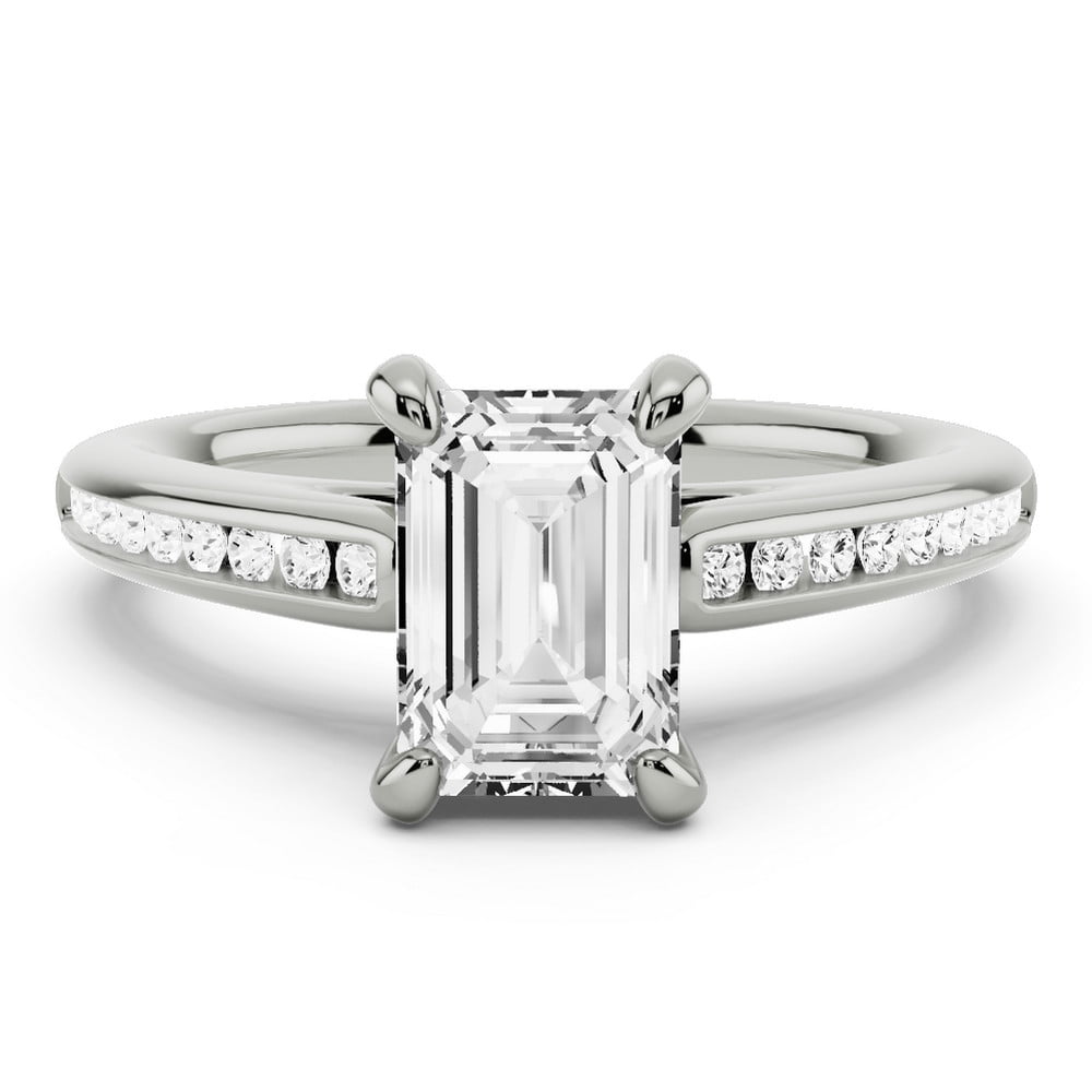 Ariana Jewel 2 Ct Emerald Cut Lab-Created Diamond Ring for Women's ...