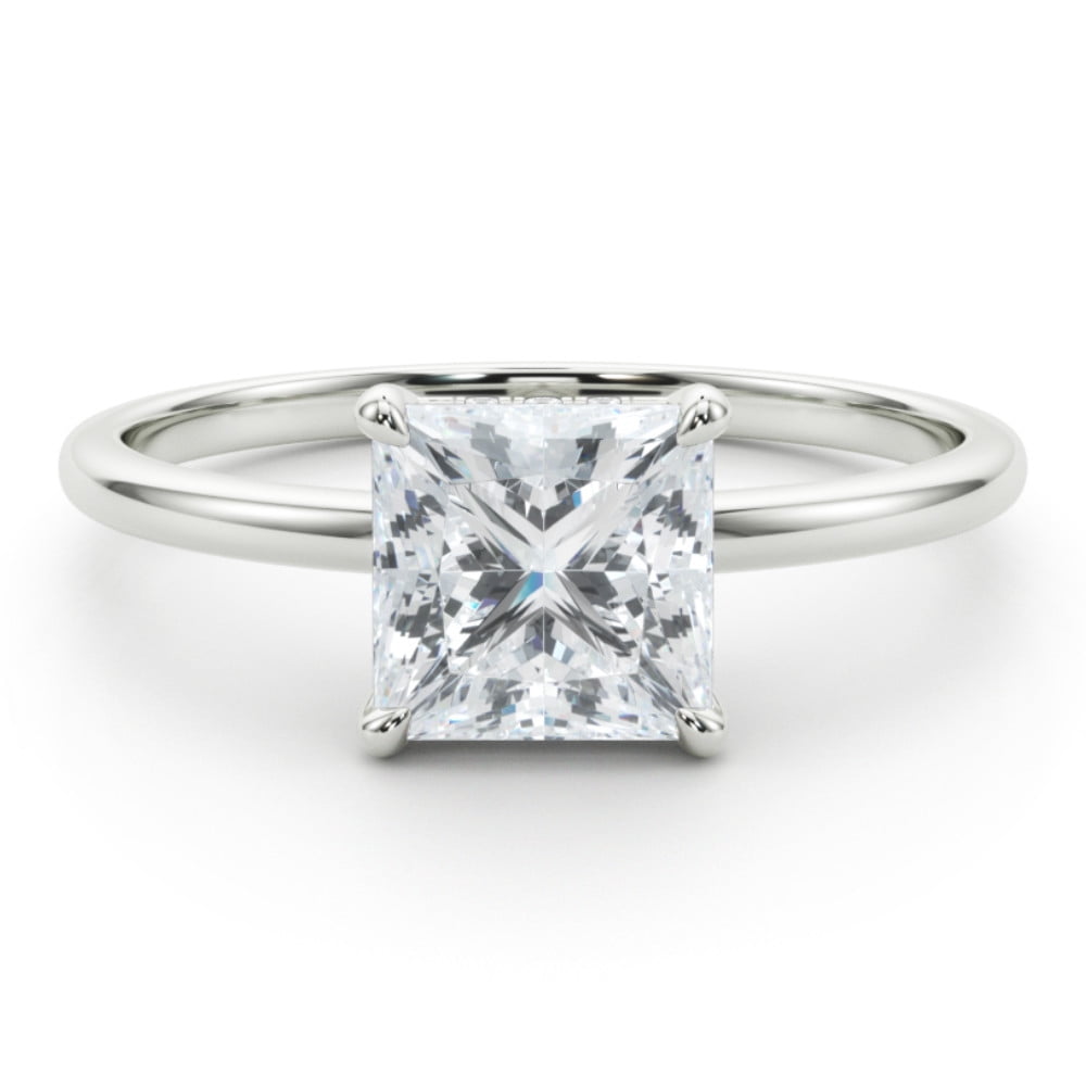 Ariana Jewel 2 Ct Excellent Princess Cut Diamond Engagement Rings - Lab ...