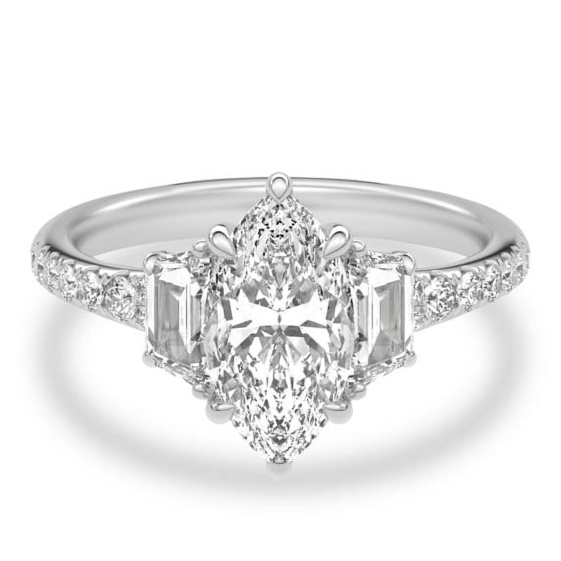 Ariana Jewel 2 Ct Marquise Cut Engagement Wedding Trilogy Rings for Her ...