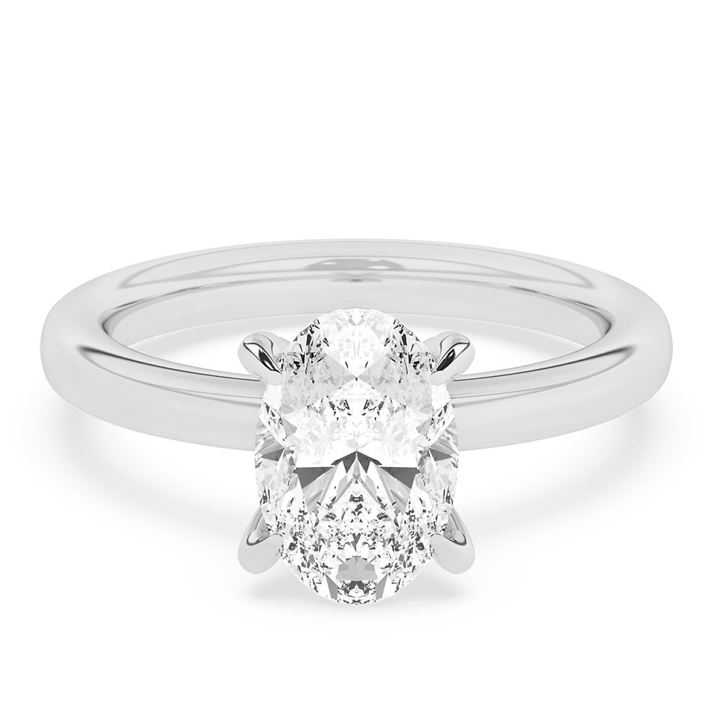 Ariana Jewel 2 Ct Oval Cut Engagement Solitaire Ring for Women - 14K ...