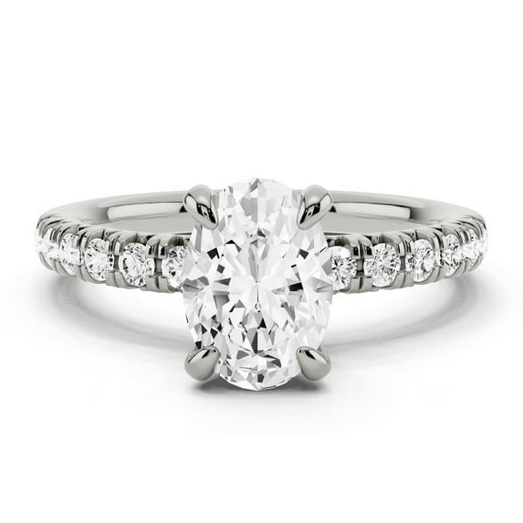 Ariana Jewel 2 Ct Oval Cut Solitaire Engagement Ring - Brilliant Lab ...