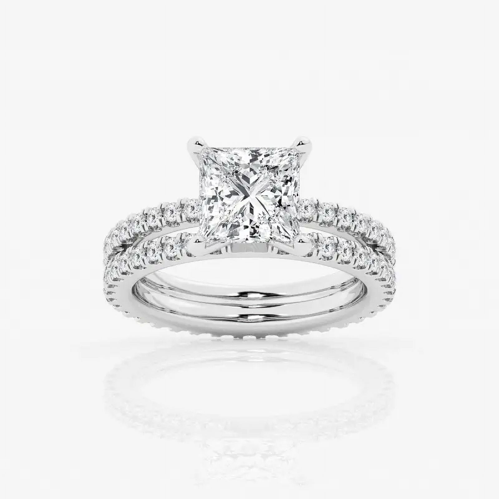Ariana Jewel 2 Ct Princess Cut Diamond Ring - Women's Double Shank ...