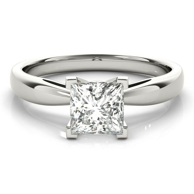 Ariana Jewel 2 Ct Princess Cut Simple Diamond Ring for Her - Solitaire ...