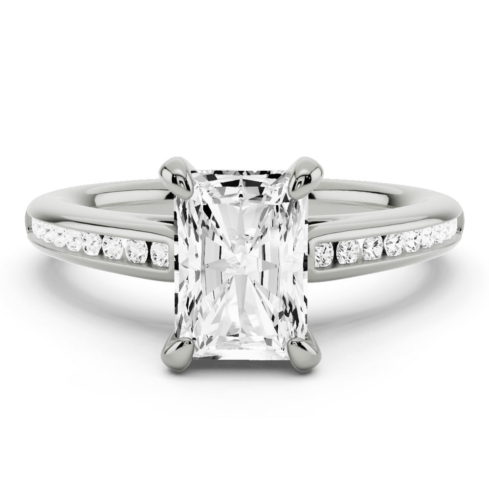Ariana Jewel 2 Ct Radiant Cut Eternity Diamond Engagement Ring ...