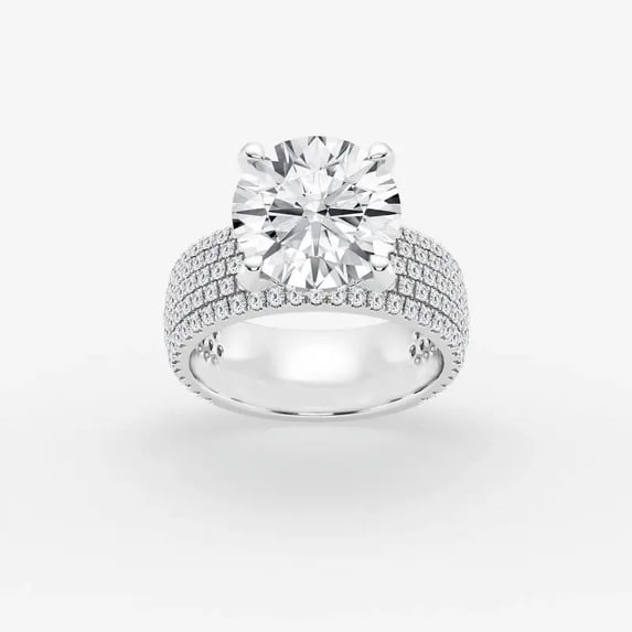 Ariana Jewel 2 Ct VVS1/D Round Cut Lab Created Simulated Diamond Ring ...