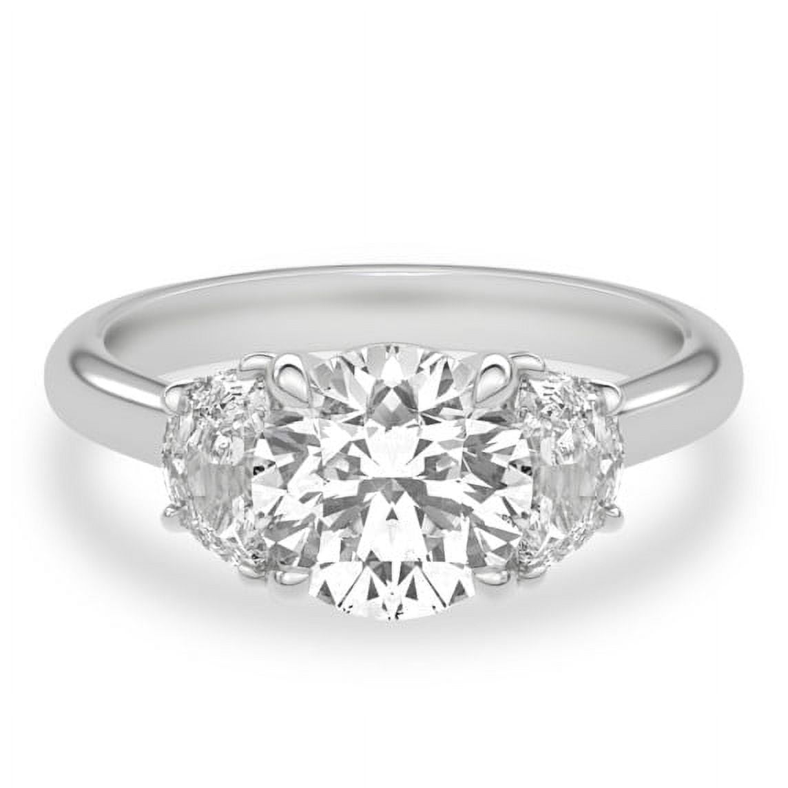 Ariana Jewel 3 Stone Trilogy Engagement Rings - 2 Ct Round Cut Lab ...