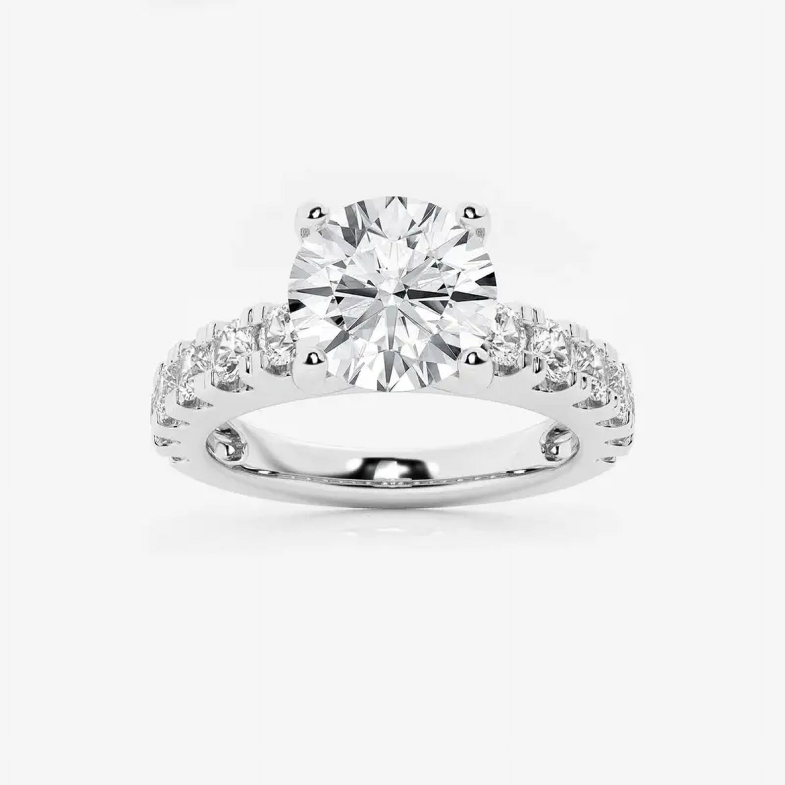 Ariana Jewel 4 Prong Set 1.5 Ct Round Brilliant Cut Lab Created Diamond ...