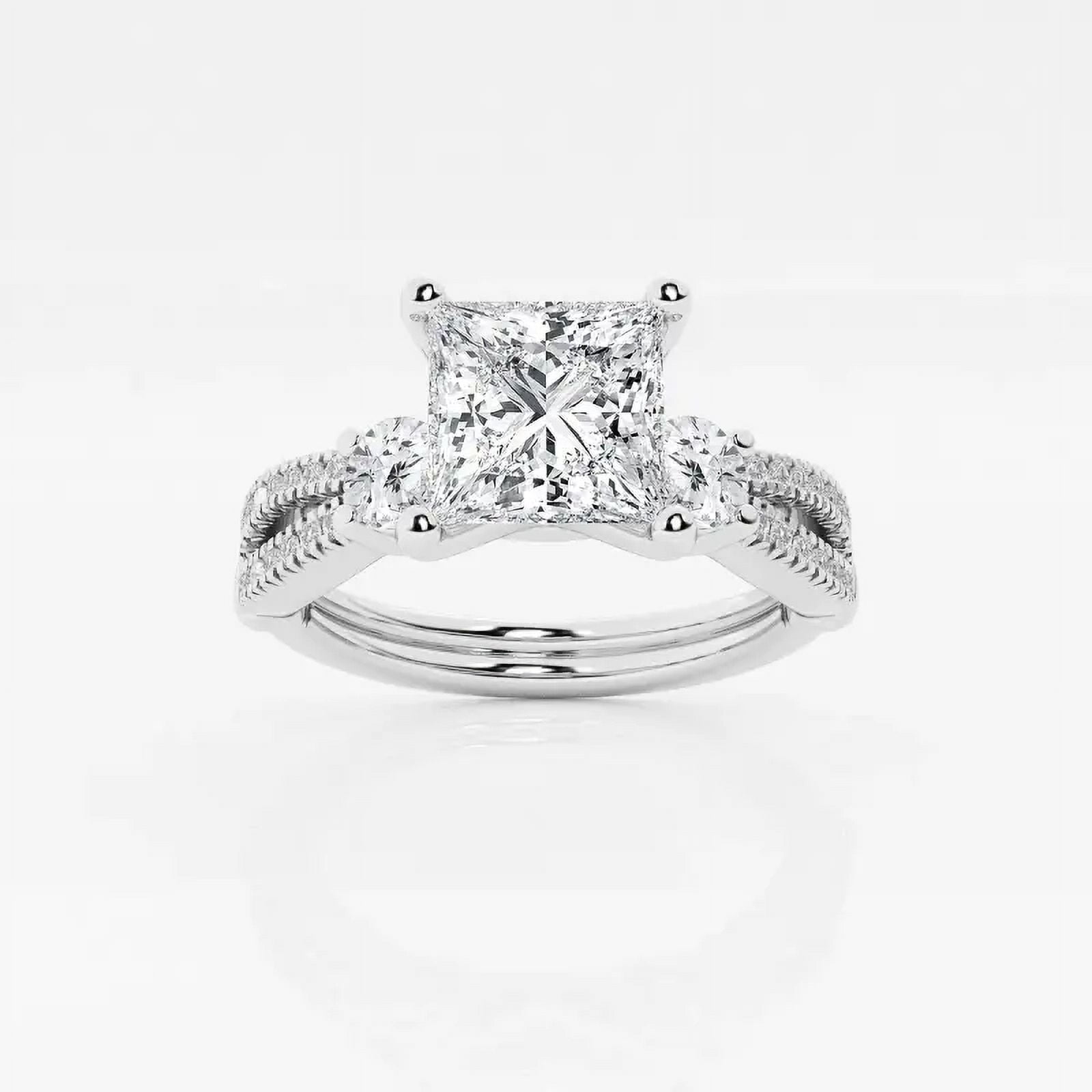 Ariana Jewel Beautiful 2 Ct Princess Cut Lab Created Diamond Ring ...