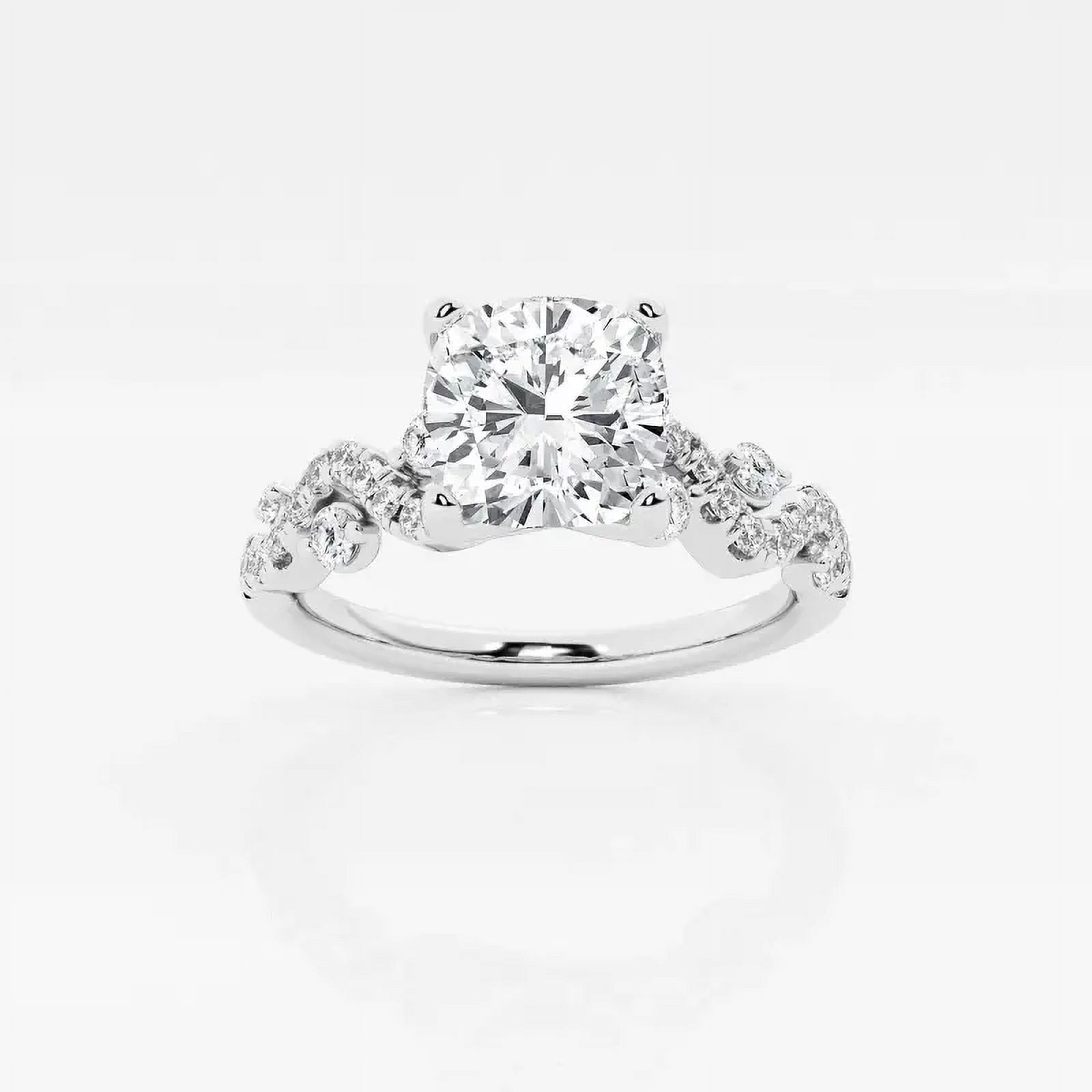 Ariana Jewel Elegant 1.4 Ct Cushion Cut Lab Created Diamond Ring ...