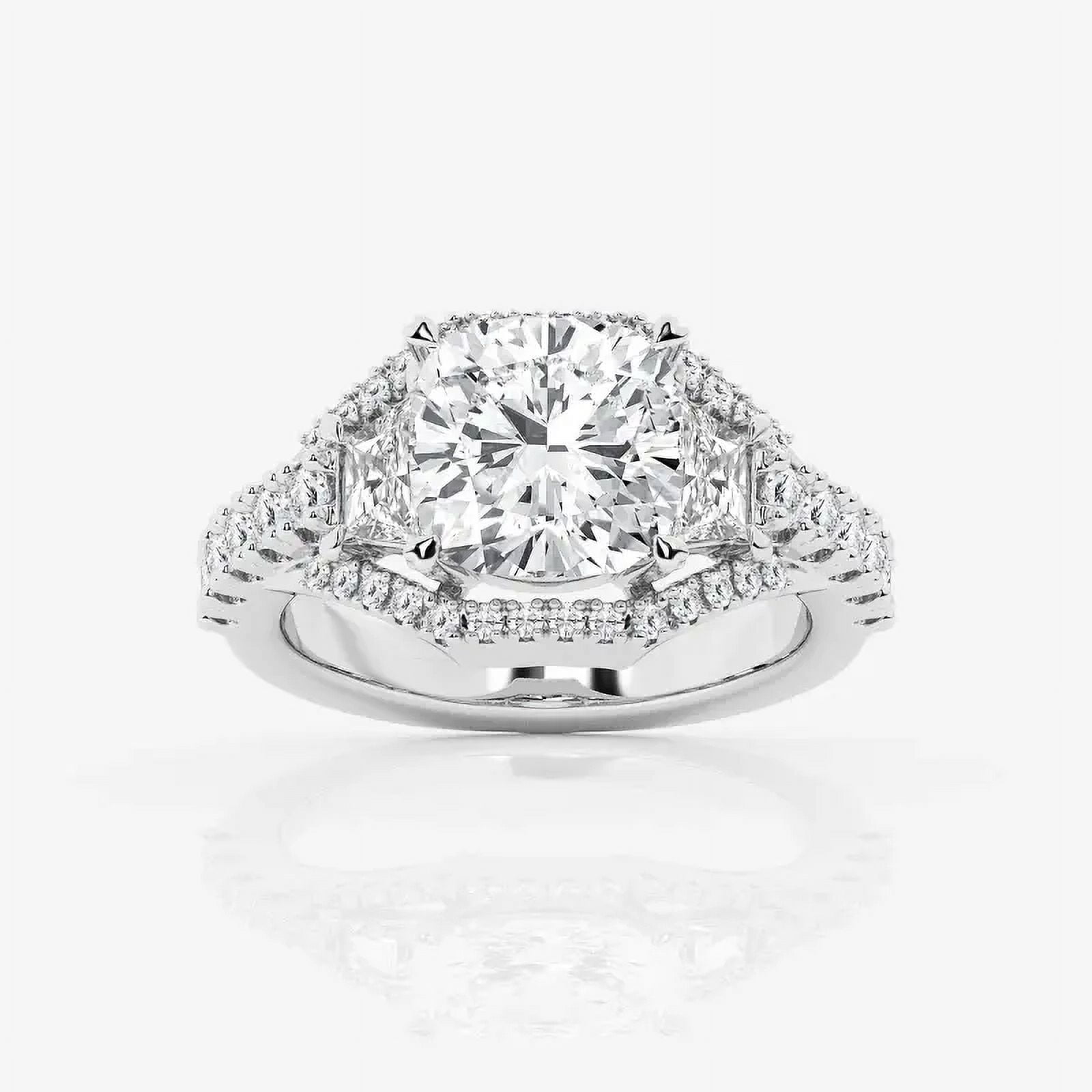 Ariana Jewel Elegant 1.6 Ct Cushion Cut Diamond Engagement Ring - Lab ...