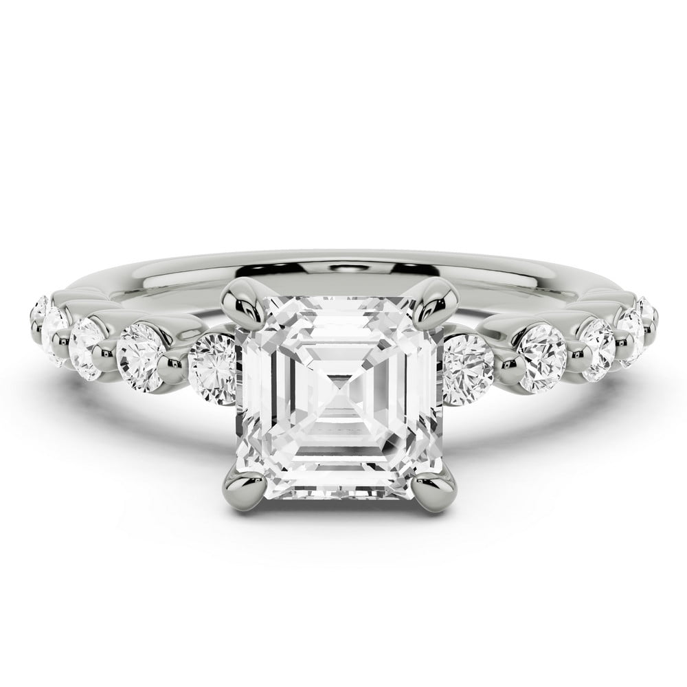 Ariana Jewel Excellent 1.9 Ct Asscher Cut Solitaire Diamond Ring - Lab ...