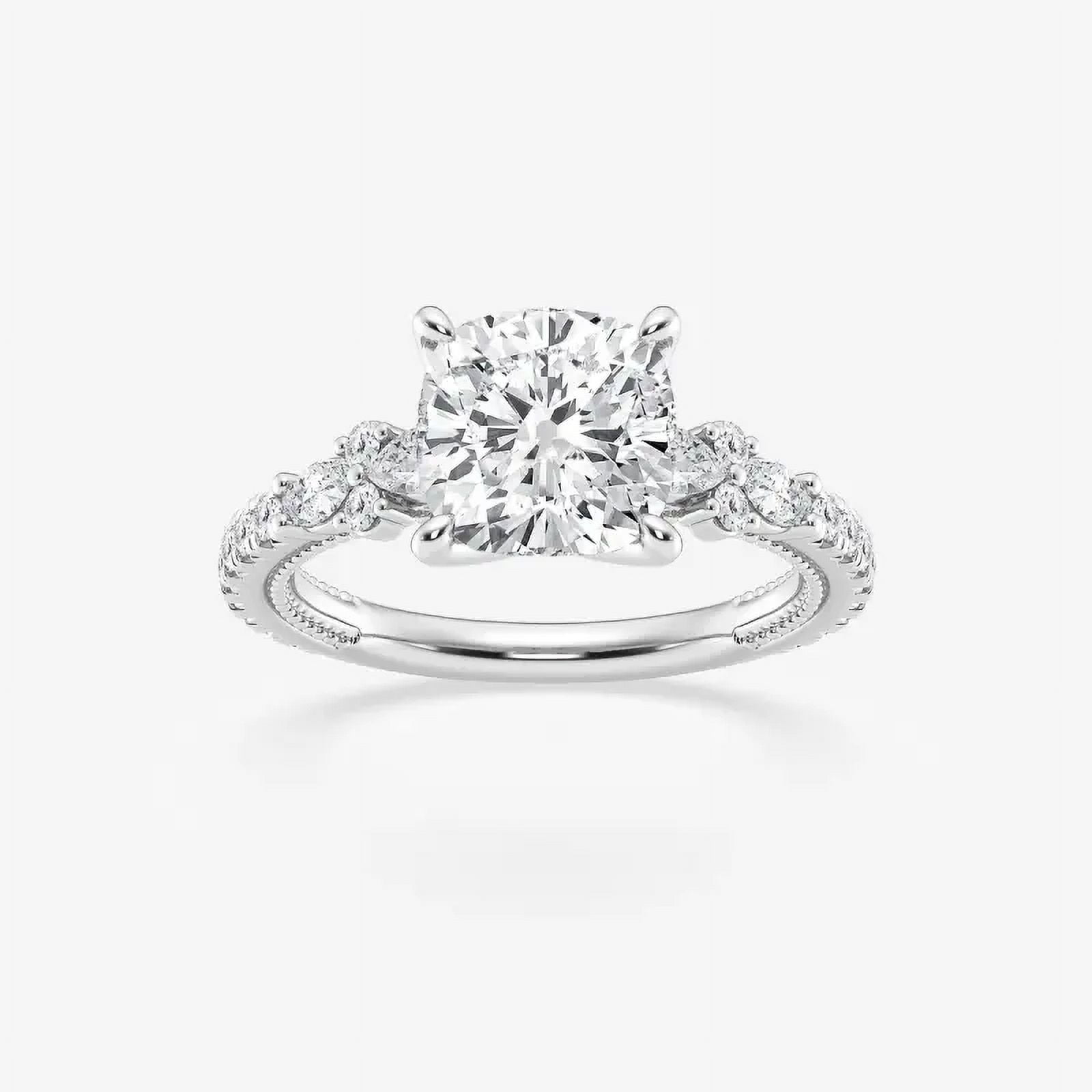 Ariana Jewel Excellent 2.1 Ct Cushion Cut Lab Created Simulated Diamond ...