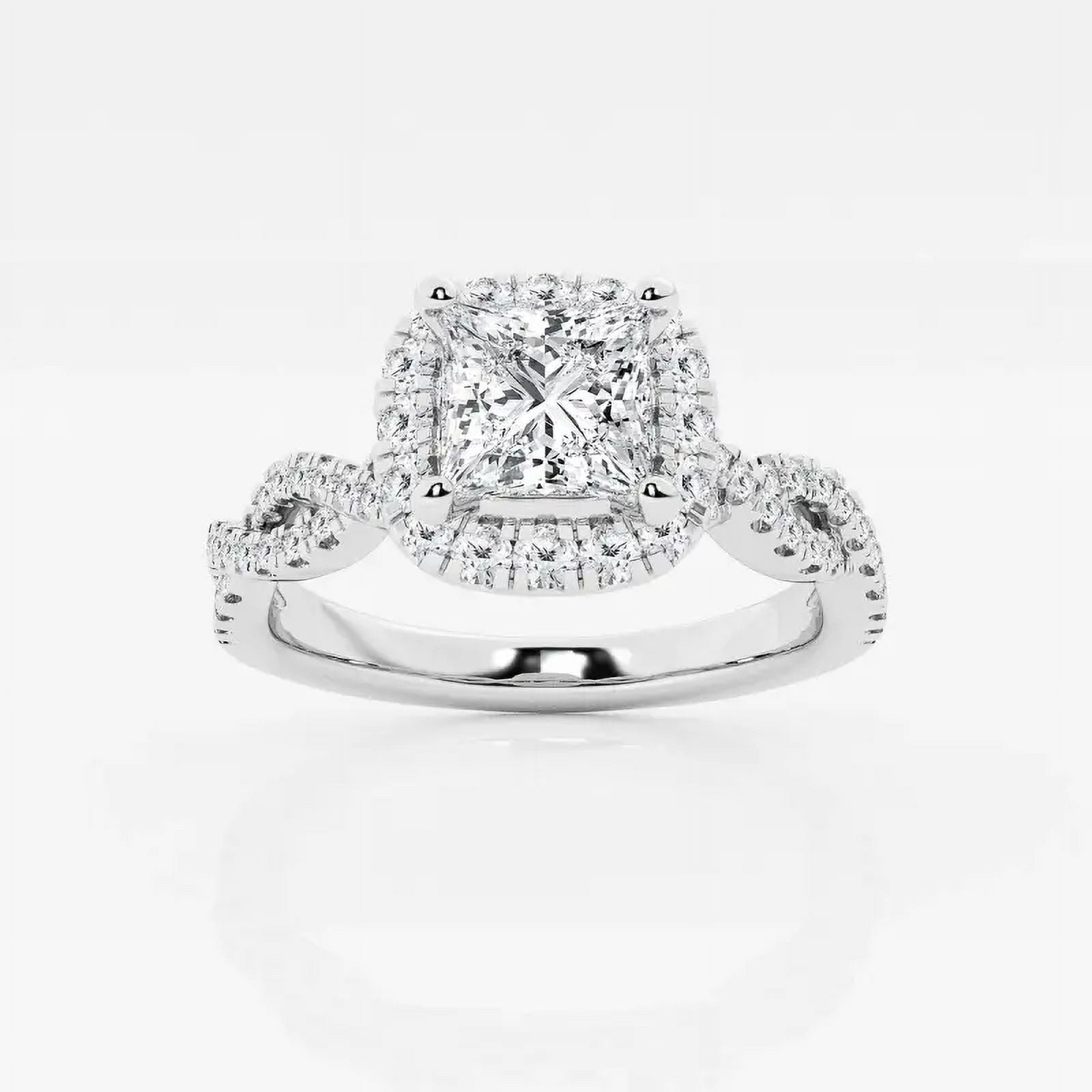 Ariana Jewel Exquisite 1.9 Ct Princess Cut Infinity Twisted Cross Over ...