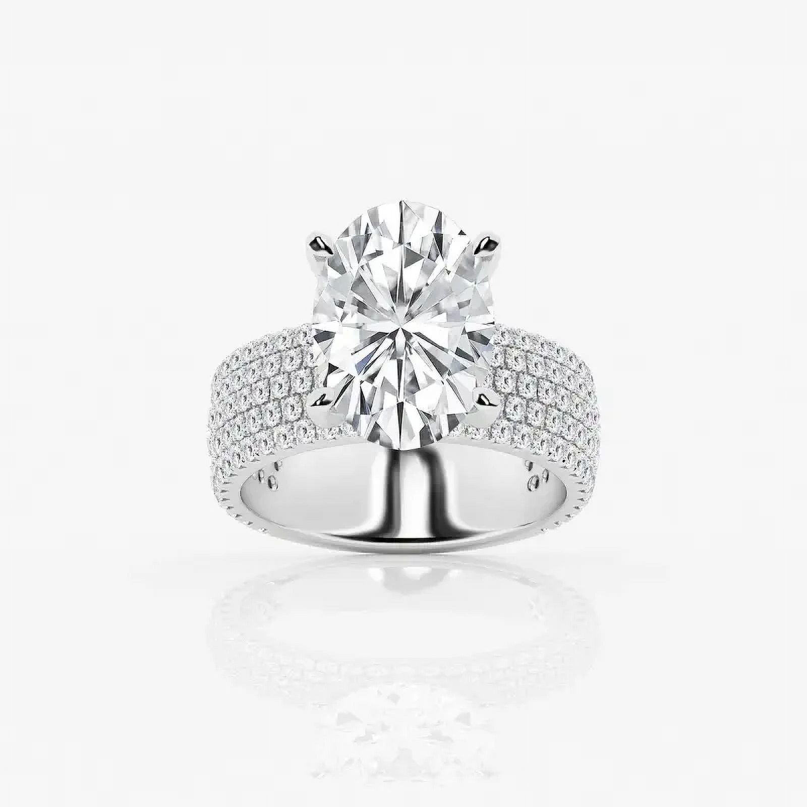 Ariana Jewel Oval Cut Excellent 2.7 Ct Diamond Ring - 14K White Gold ...