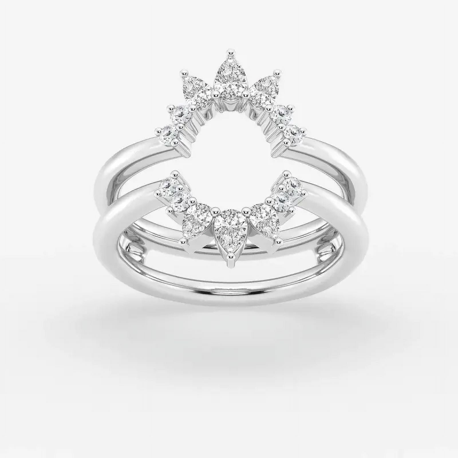 Ariana Jewel Pear Cut 0.7 Ct VVS1/D Lab Created Simulated Diamond Ring ...