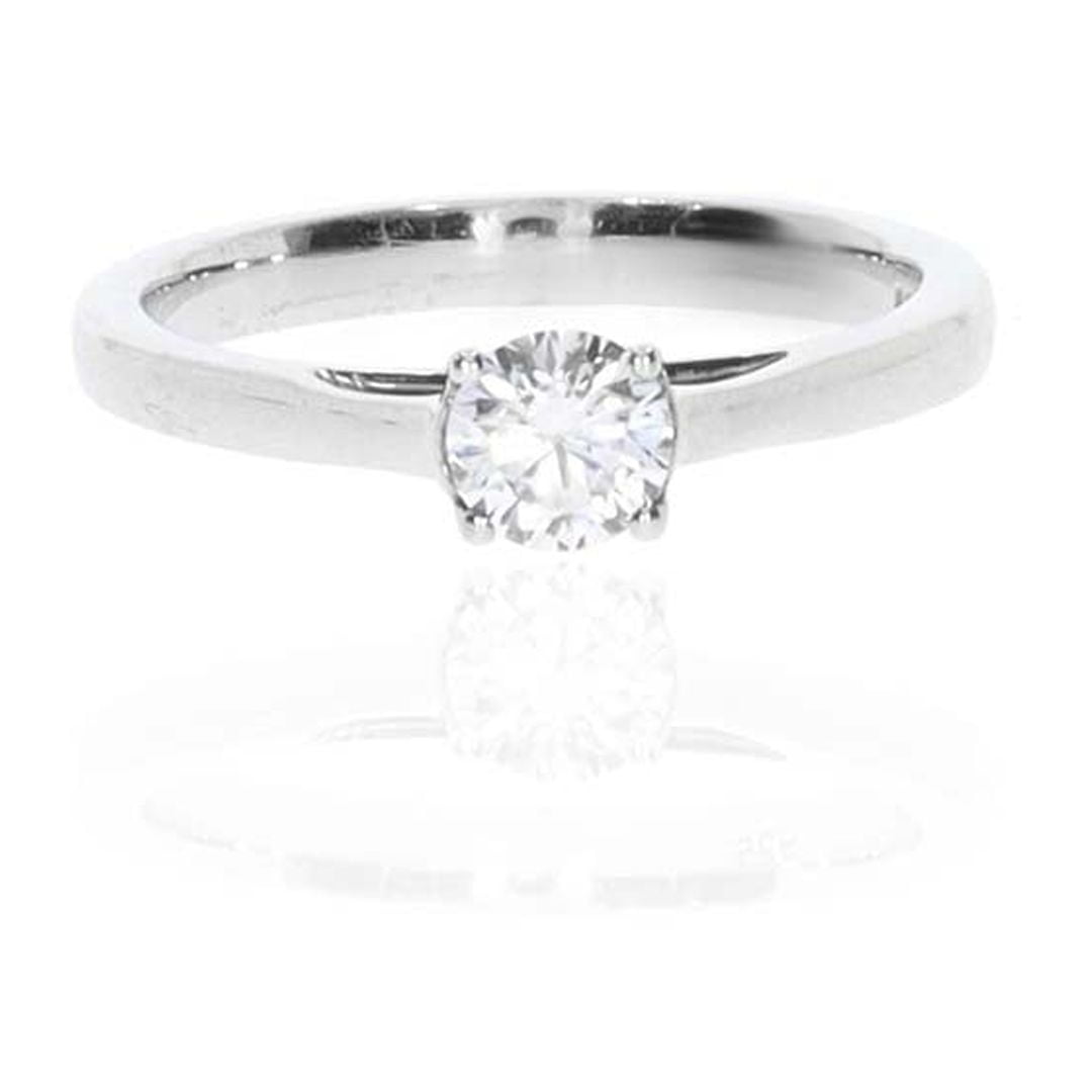 Ariana Jewel Solitaire Diamond Ring for Her - 14k White Gold Plated ...