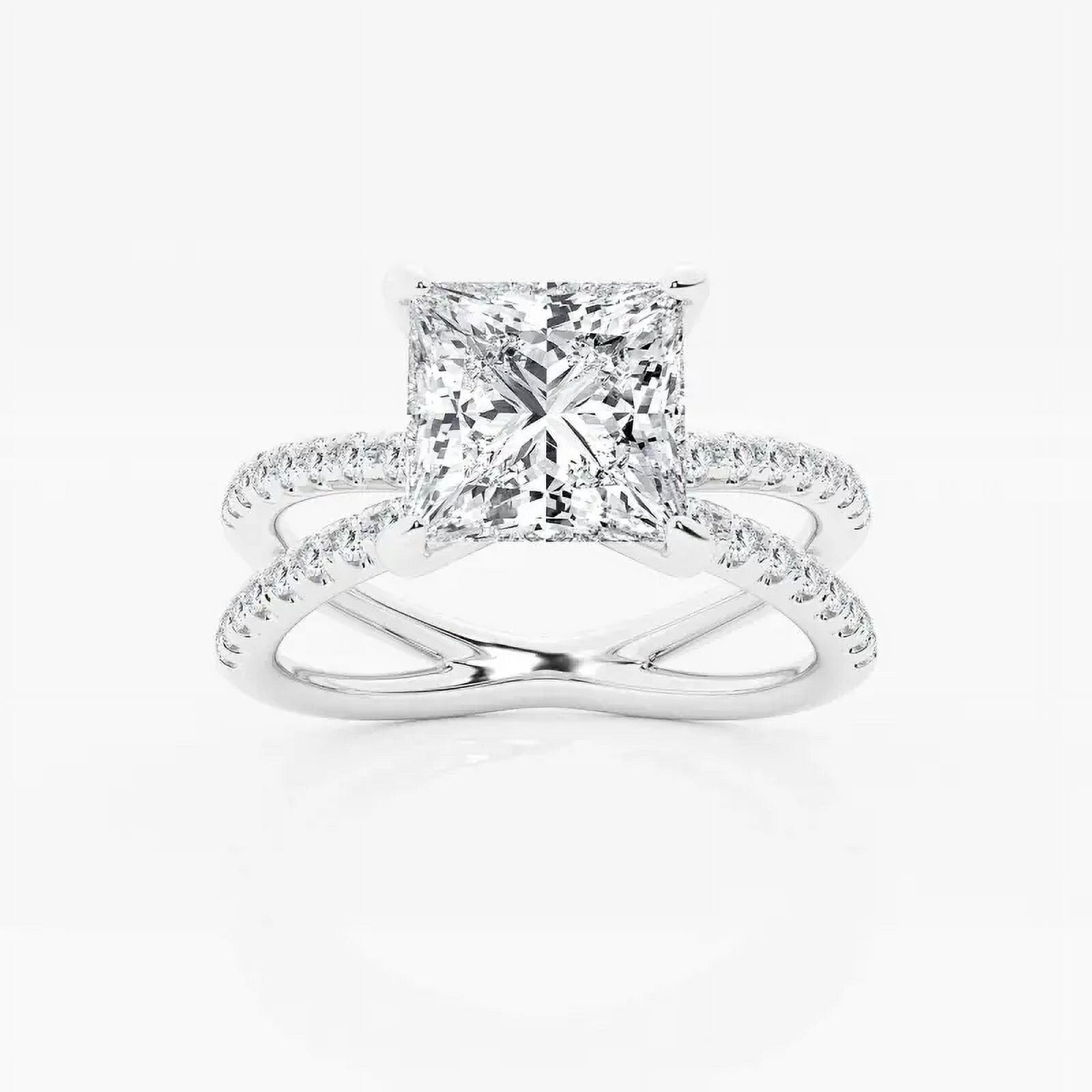 Ariana Jewel Timeless 2.1 Ct Princess Cut Lab-Created Simulated Diamond ...