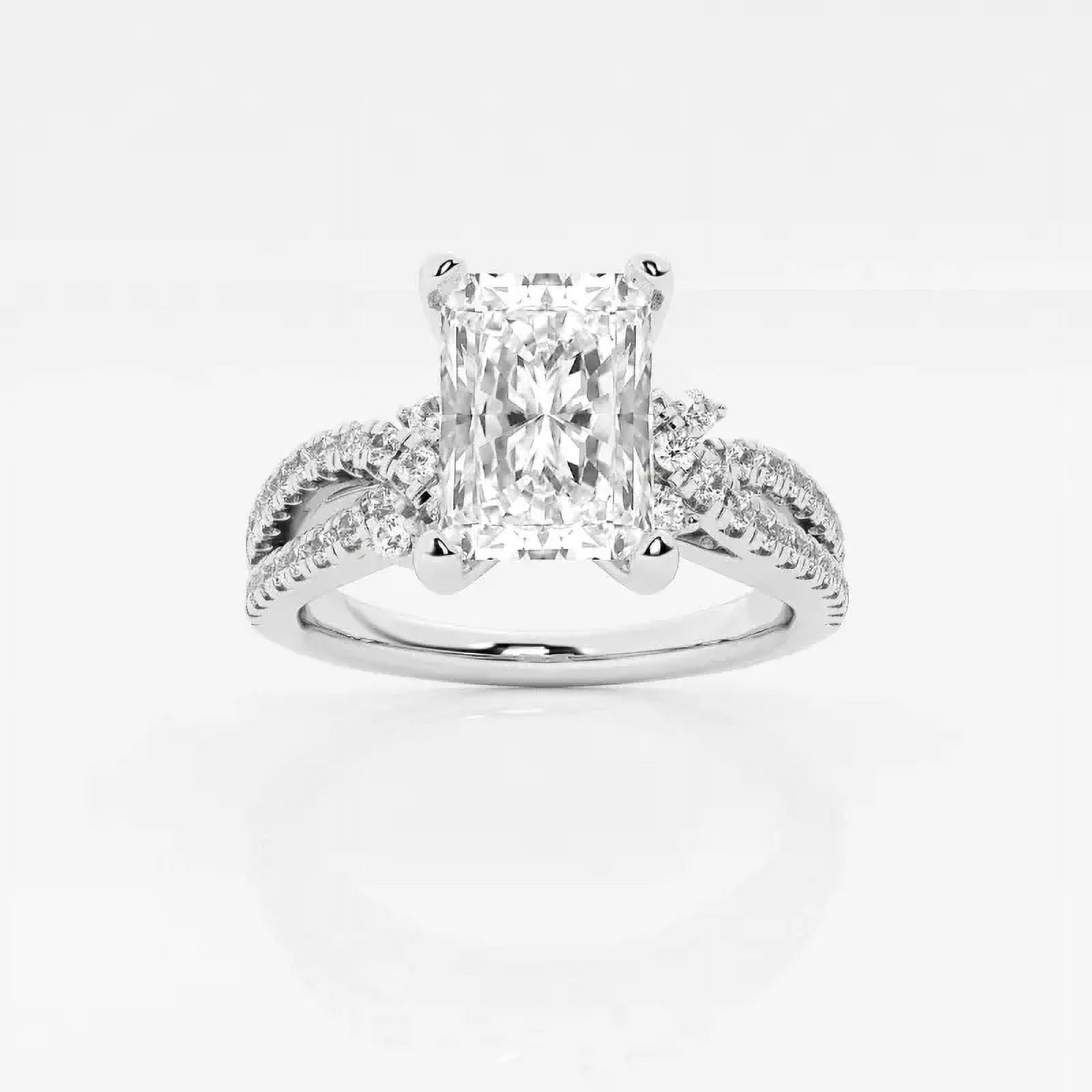 Ariana Jewel Unique 2.1 Ct Radiant Cut Lab-Created Simulated Diamond ...