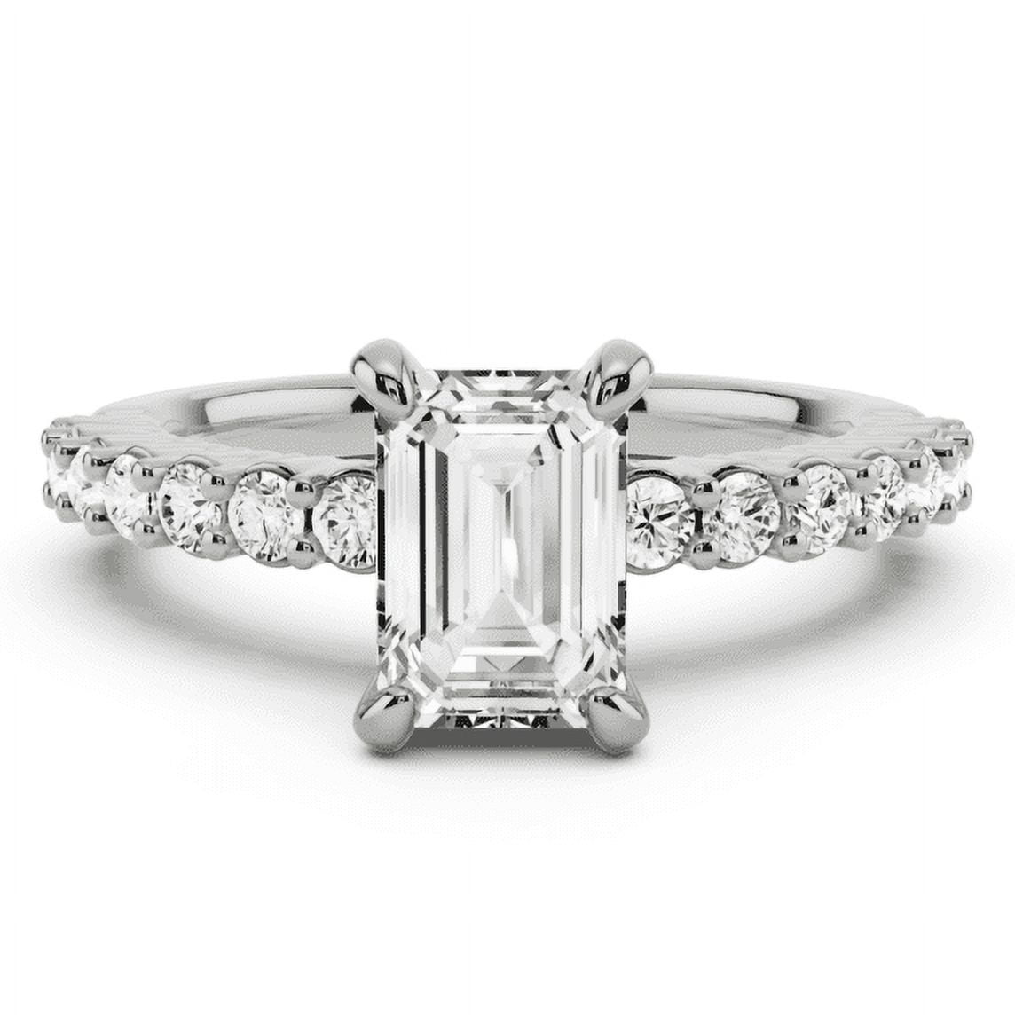 Ariana Jewel Women's Emerald Cut Engagement Rings - 14K White Gold ...