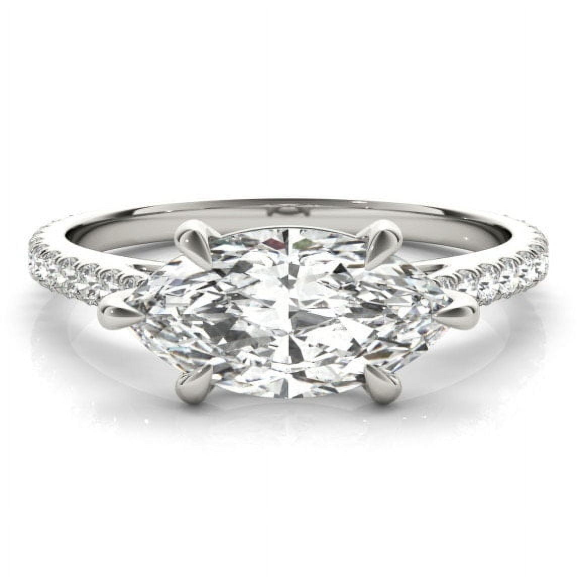 Ariana Jewelry 1.9 Ct Marquise Cut East-West Engagement Wedding ...