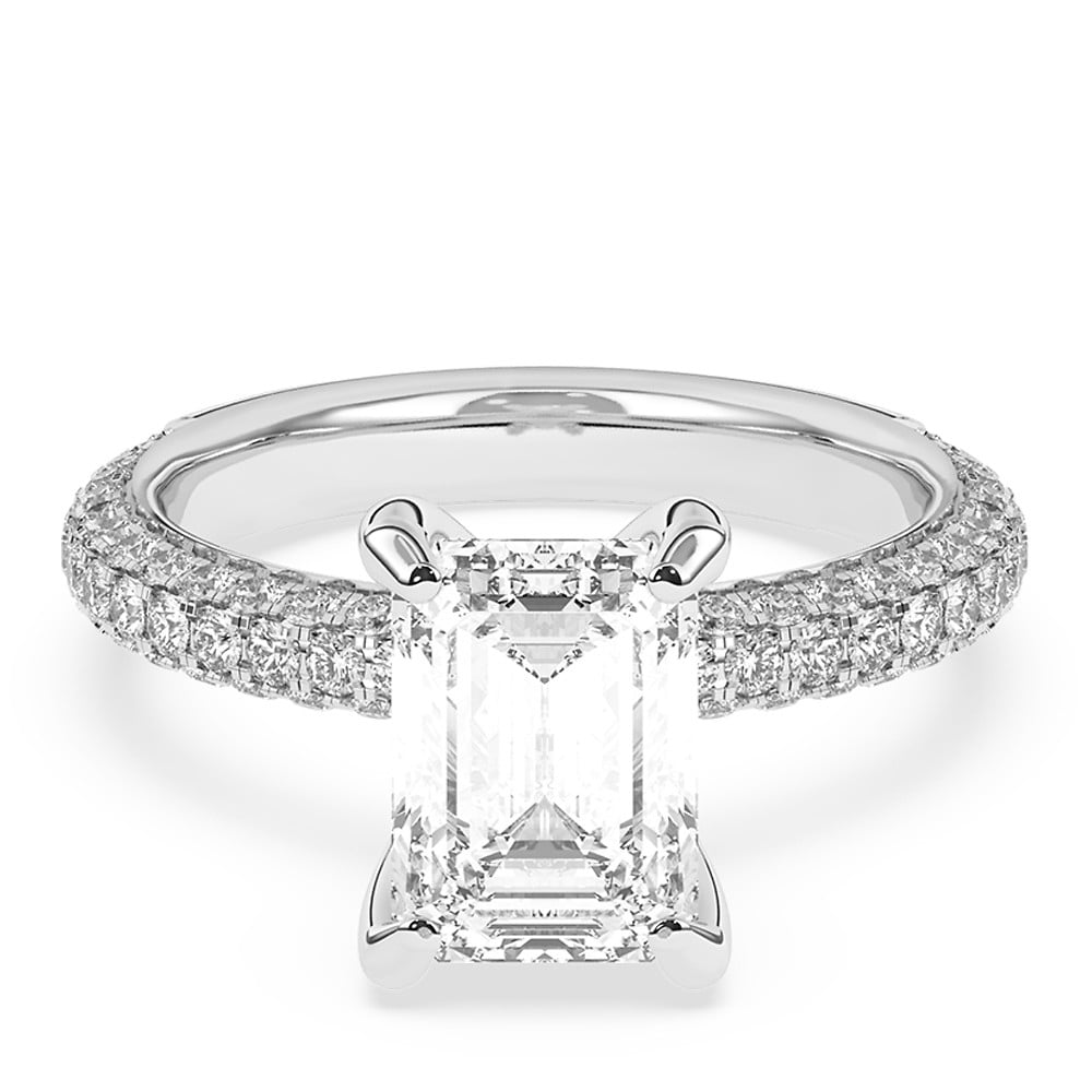 Ariana Jewelry 14K White Gold Plated Eternity Moissanite Ring - 2.22 Ct ...