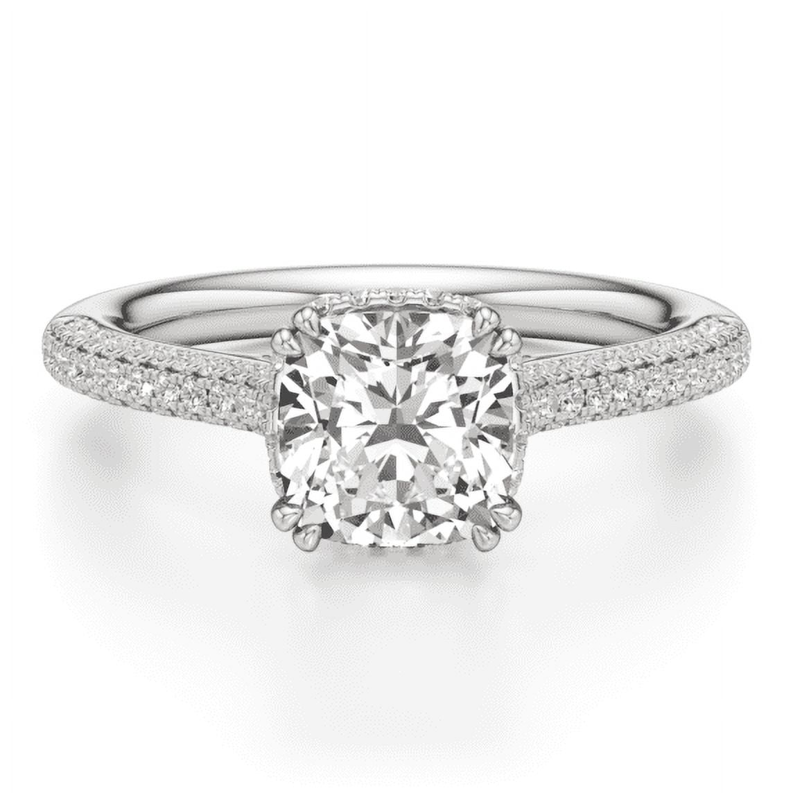 Ariana Jewelry 2.01 Ct Cushion Cut Engagement Ring - 14K White Gold ...