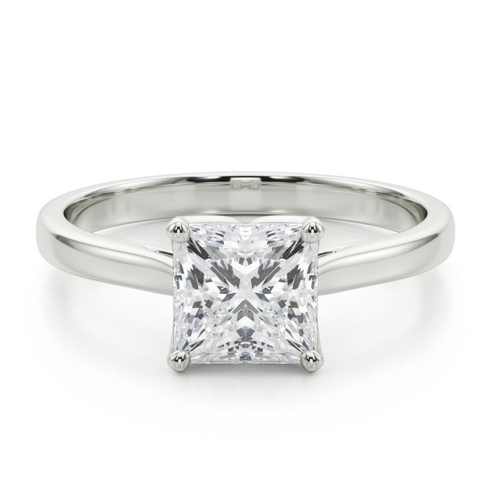 Ariana Jewelry 2.01 Ct Princess Cut Solitaire Moissanite Ring - Simple ...